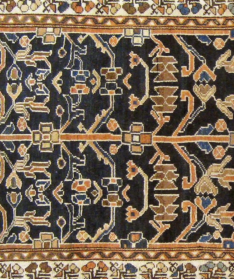 Antique Persian Baktiari Oriental Rug, in Small size, w/ Symmetrical ...