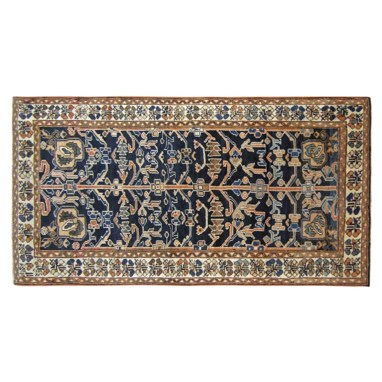 Antique Persian Baktiari Oriental Rug, in Small size, w/ Symmetrical ...