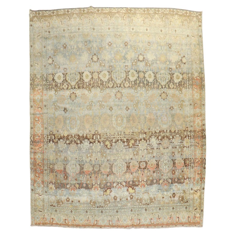 Antique Persian Bidjar Square Carpet For Sale at 1stDibs