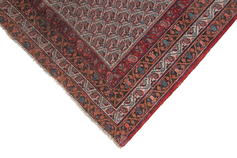 Antique Persian Bijar Antique Bijar Pre-1900 Geometric Overall 4x6 For ...