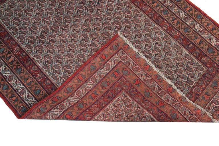 Antique Persian Bijar Antique Bijar Pre-1900 Geometric Overall 4x6 For ...