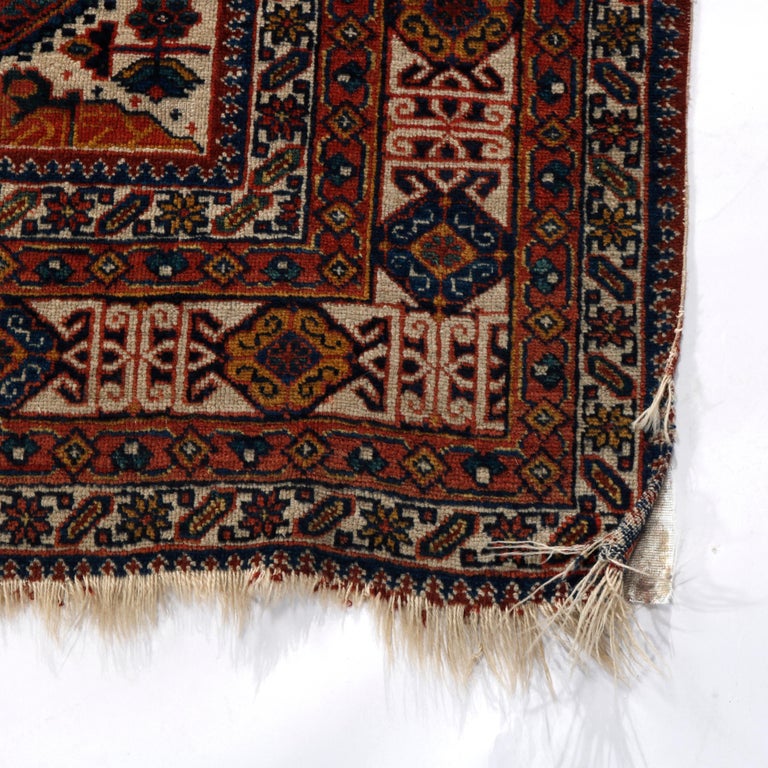 Antique Persian Caucasian Oriental Wool Rug, circa 1910 at 1stDibs