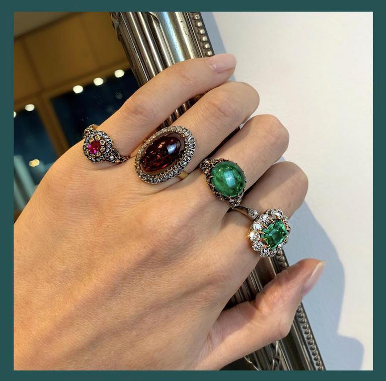 Antique Persian Emerald Diamond Gold Ring at 1stDibs | antique persian ...