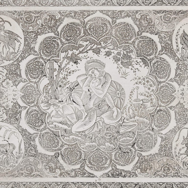 silver persian tea set