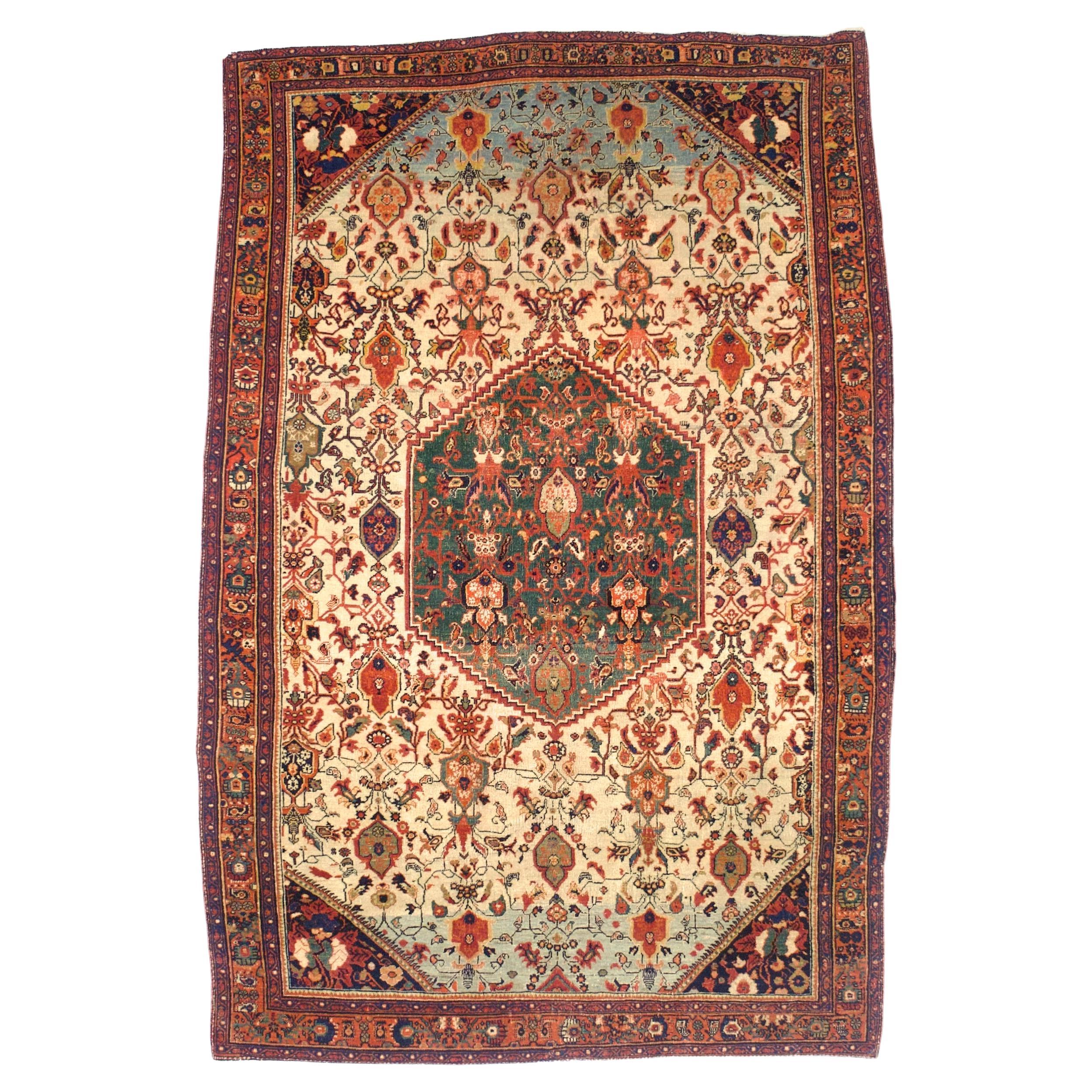 Antique Persian Baktiari Rug 6'11'' x 9'9'' For Sale at 1stDibs
