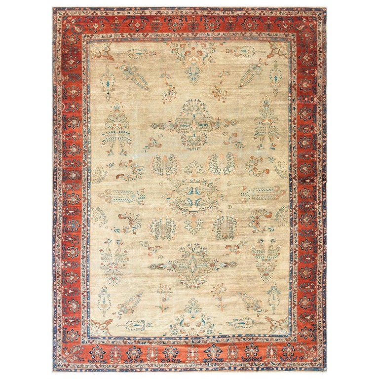 Antique Persian Farahan Rug For Sale at 1stDibs