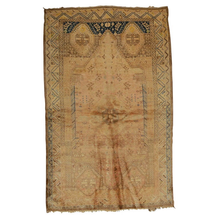 Antique Persian Fine Traditional Handwoven Luxury Wool Gold Rug For ...