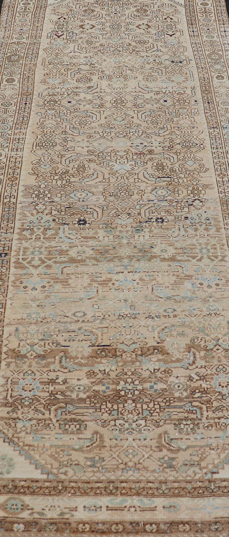 Antique Persian Hamedan Runner with Sub-Geometric Tribal Design For ...