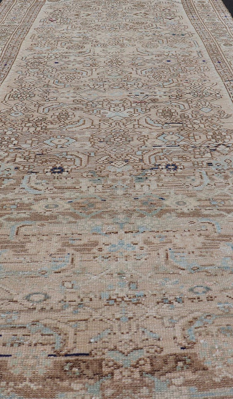 Antique Persian Hamedan Runner with Sub-Geometric Tribal Design For ...