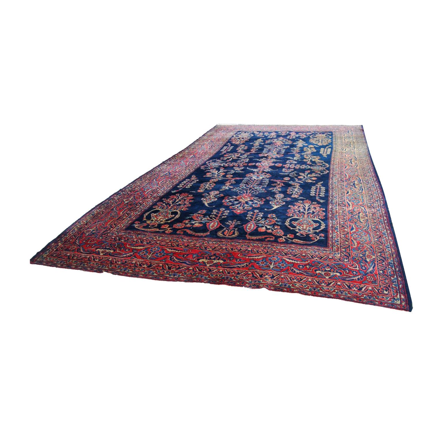Pure Silk Hand Knotted Persian Area Rug For Sale at 1stDibs