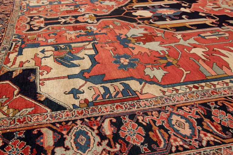 Antique Persian Heriz Carpet at 1stDibs