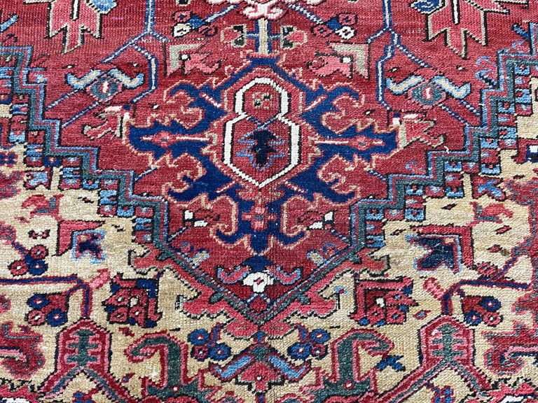 Antique Persian Heriz circa 1920 For Sale at 1stDibs