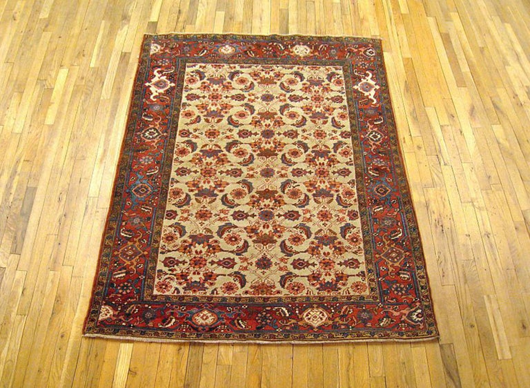 Antique Persian Heriz Karaja Oriental Rug, Small Size, w/ Herati Design ...