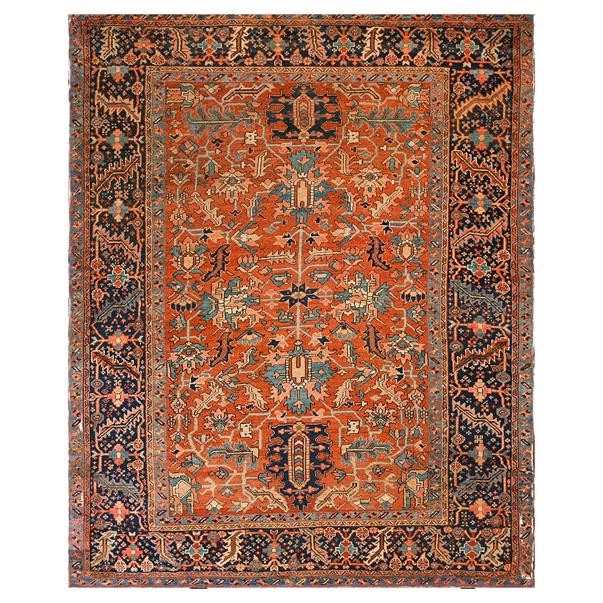 Antique Persian Heriz Rug For Sale at 1stDibs