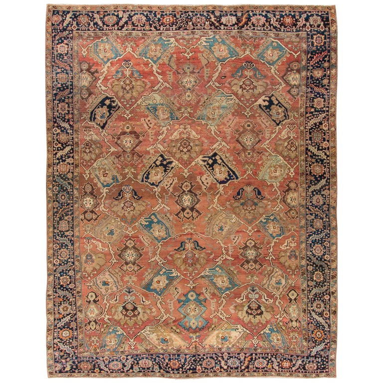 Antique Persian Heriz Serapi Rug, circa 1890, 9'11 x 13' For Sale at ...