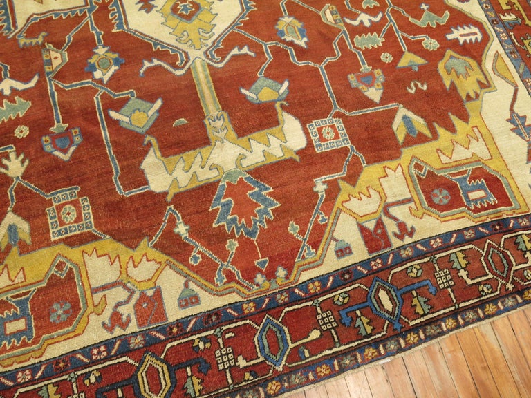 Antique Persian Heriz Serapi Rug For Sale at 1stDibs