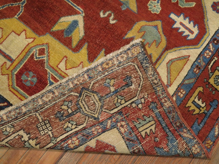 Antique Persian Heriz Serapi Rug For Sale at 1stDibs