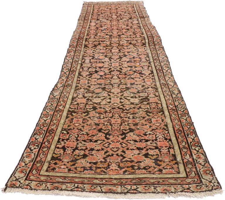 Antique Persian Hussainabad Hamadan Runner, Hallway Runner For Sale at ...