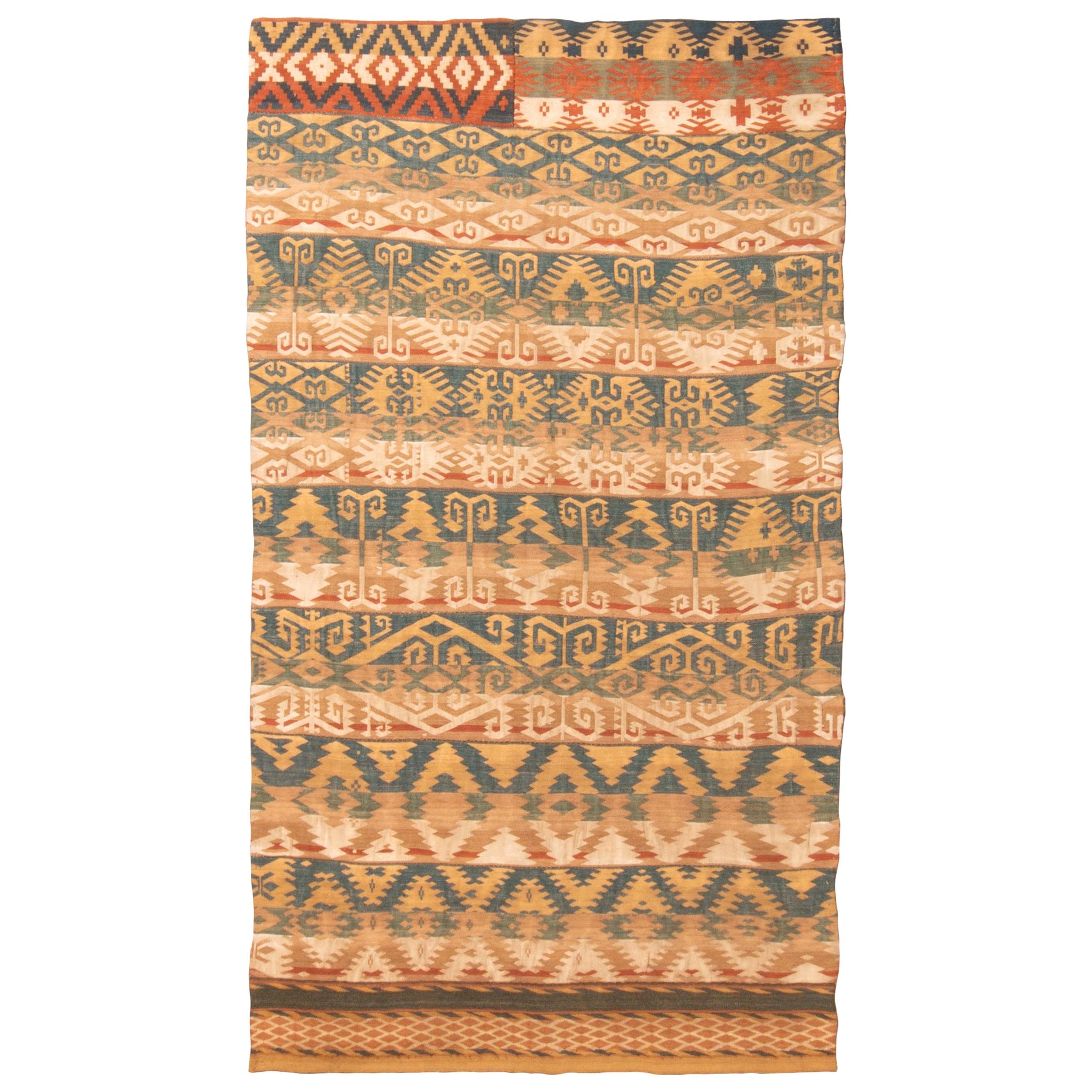 Antique Afshar Persian Rug Red Brown and Blue Geometric Pattern at 1stDibs