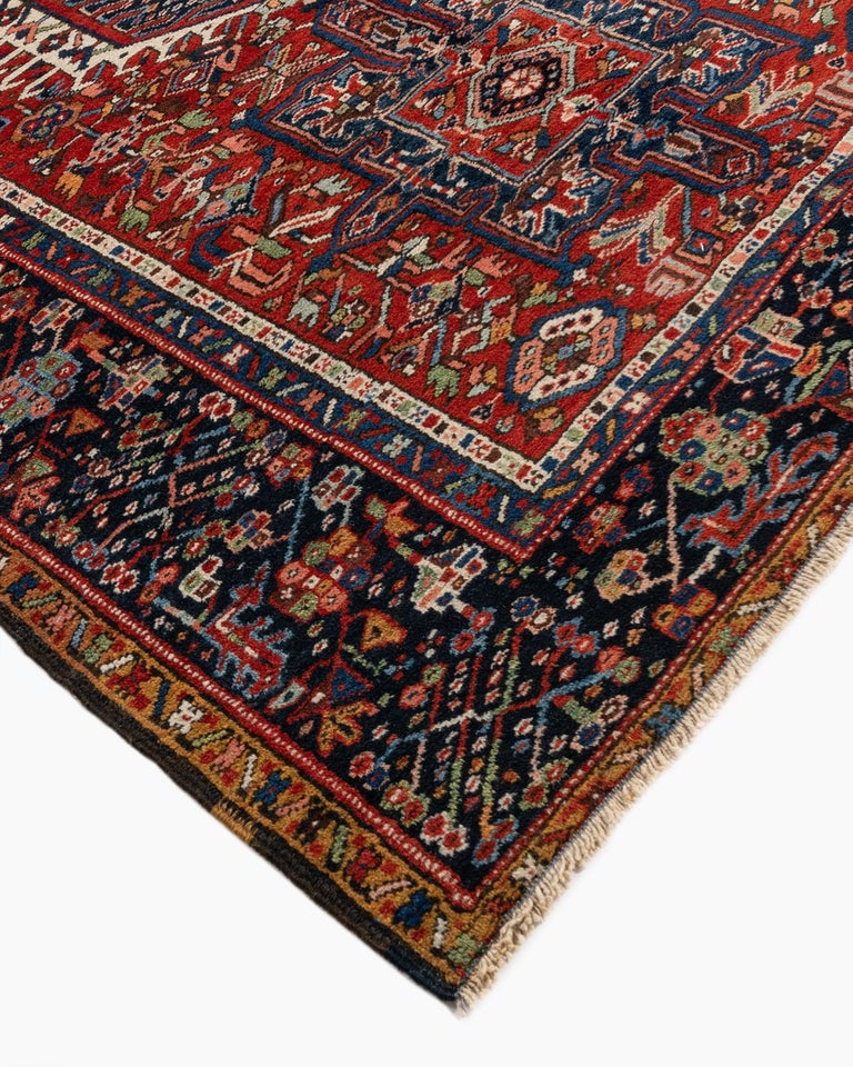 Antique Persian Karaja Area Rug 4'7 X 6'3 For Sale at 1stDibs