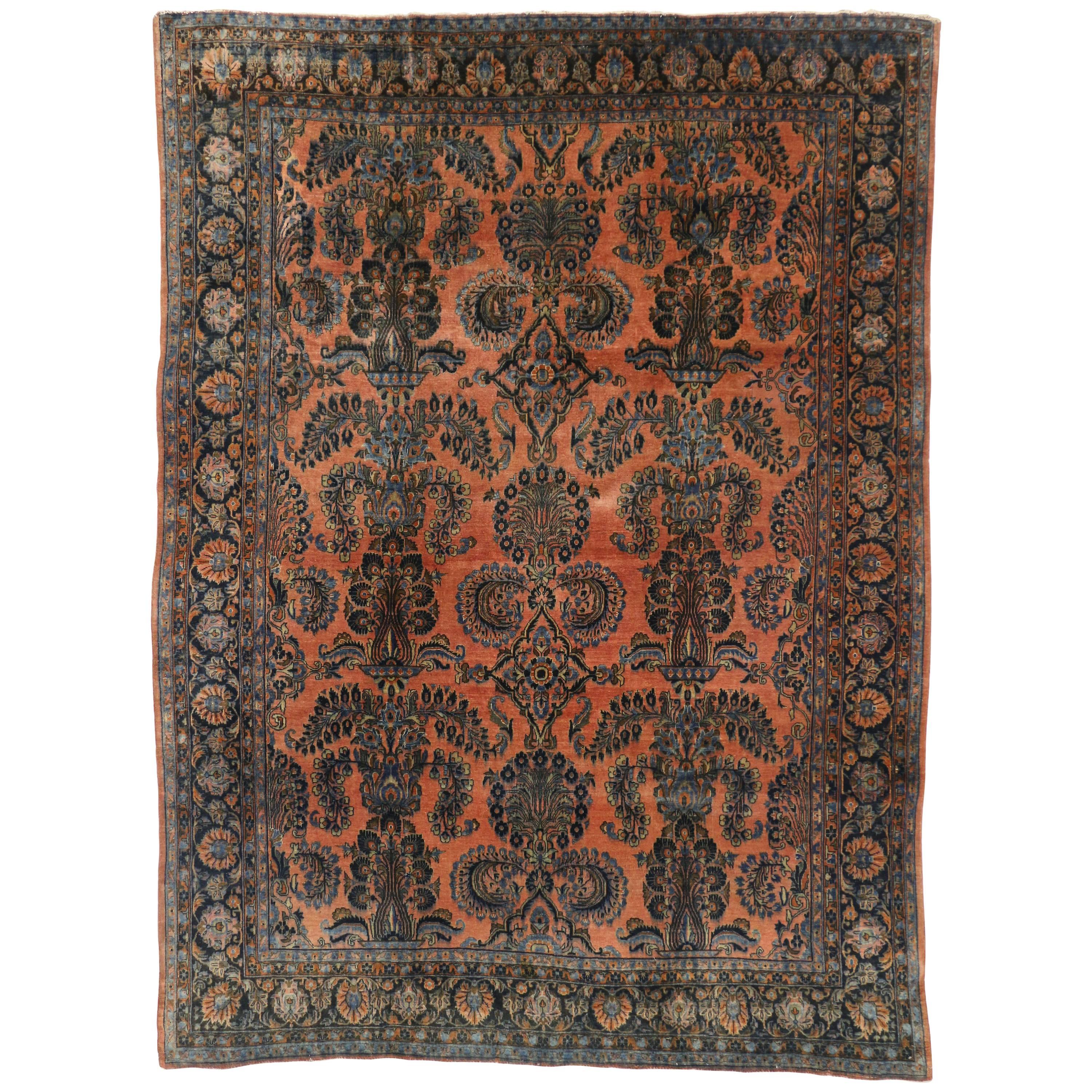 Antique Persian Mahal Area Rug with Aesthetic Victorian Style For Sale ...