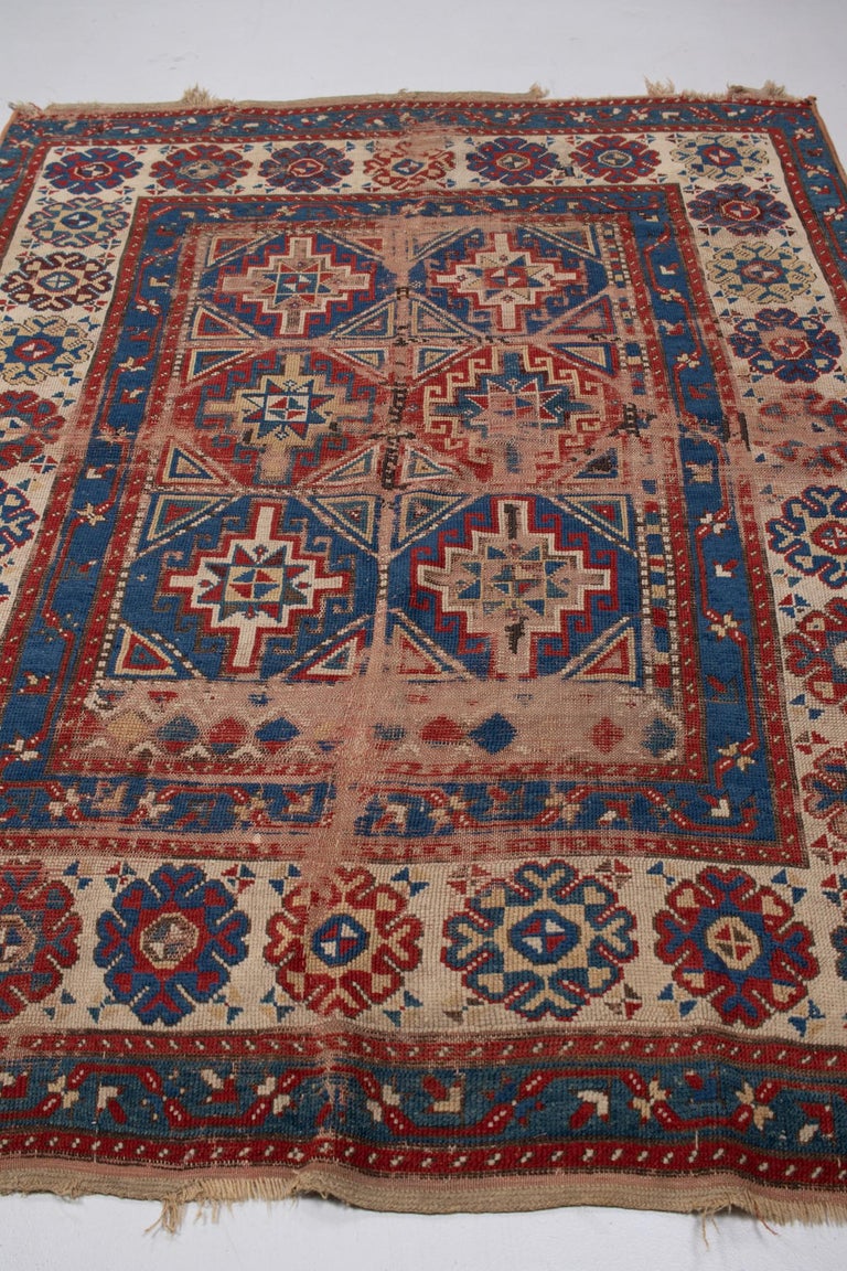 Antique Persian Kazak Rug For Sale at 1stDibs