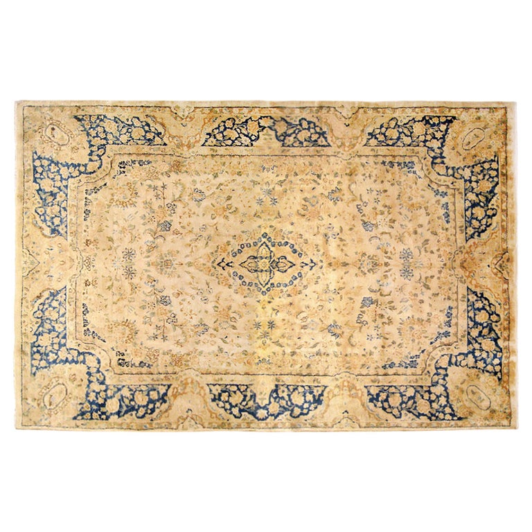 Antique Persian Kerman Oriental Rug, Room Size, with Floral Elements ...