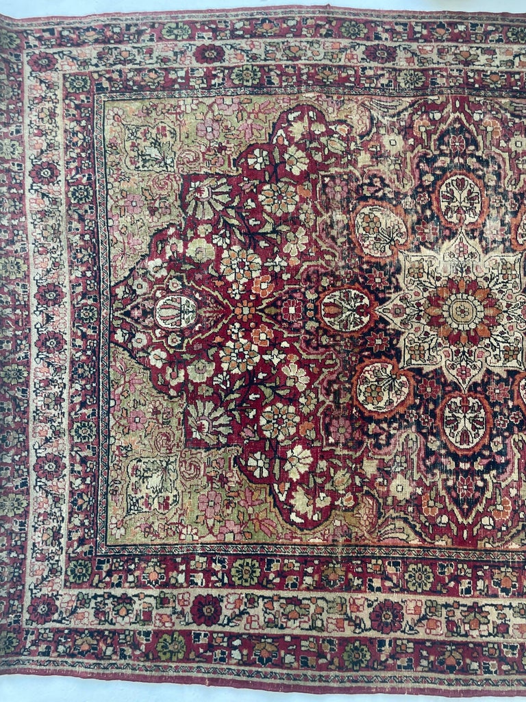 Antique Persian Kermanshah Rug with Unique Squarish Size, c. 1910-20's ...