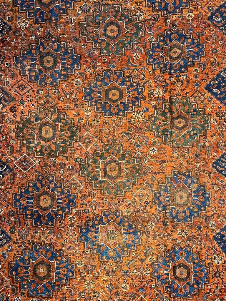 Antique Persian Khamseh 'Ghashghaei' 11' 7" x 17' 2" For Sale at 1stDibs