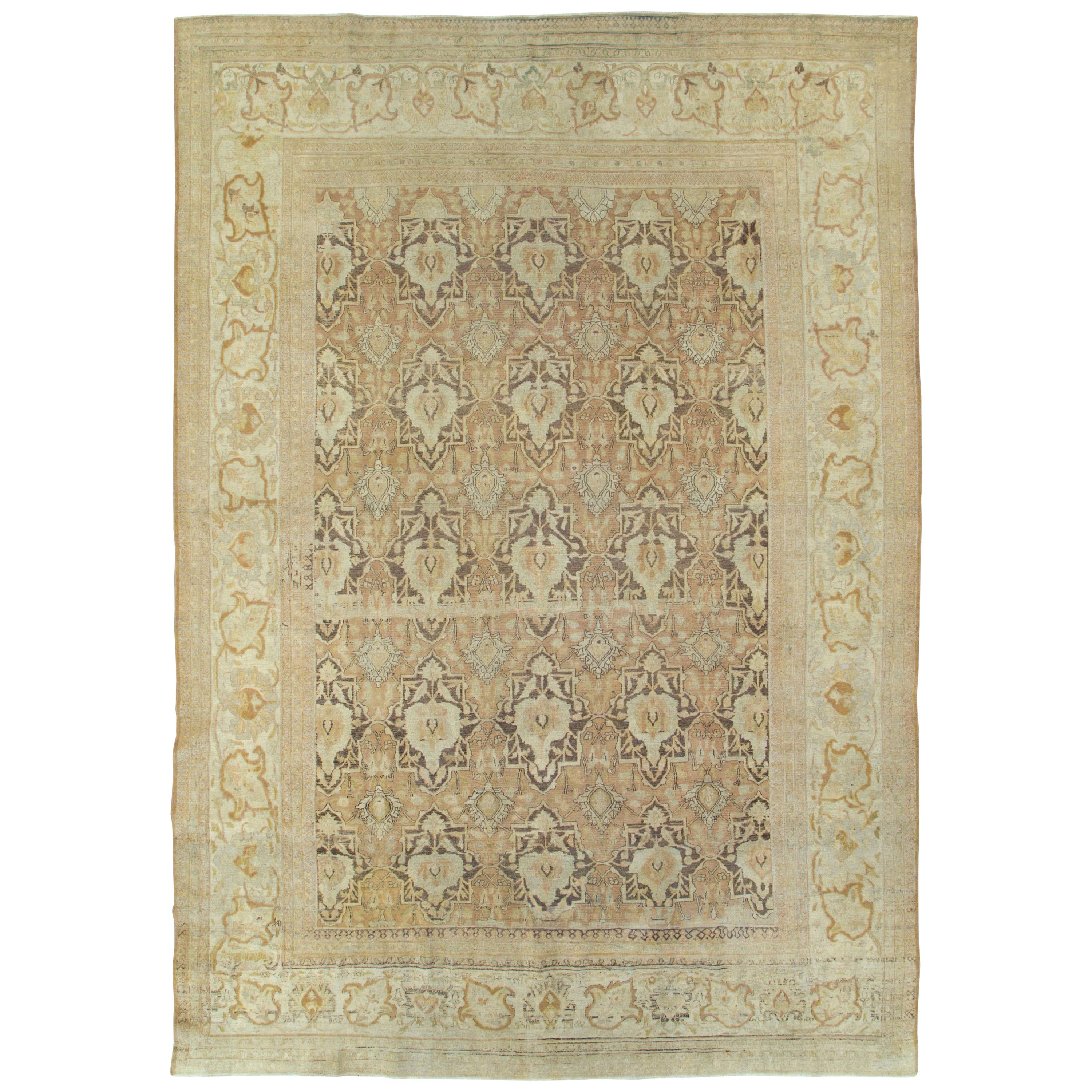 Persian Antique Khorassan Carpet, Red Field For Sale at 1stDibs