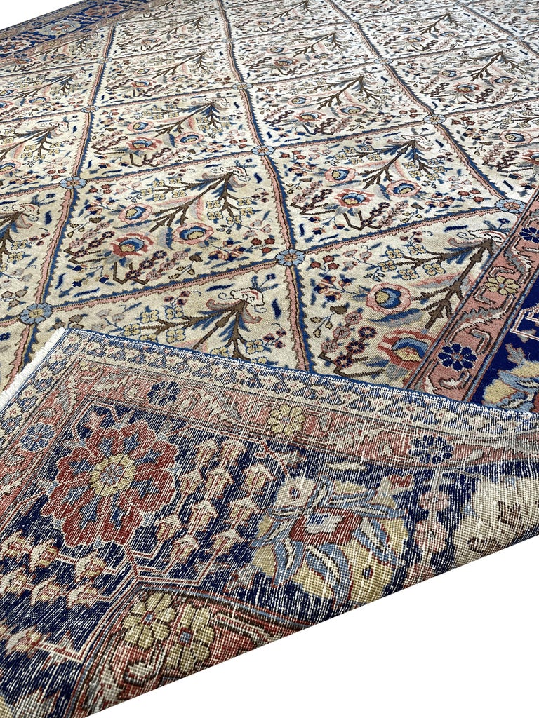 Antique Persian Khoy Tabriz 9' x 12' 4" For Sale at 1stDibs