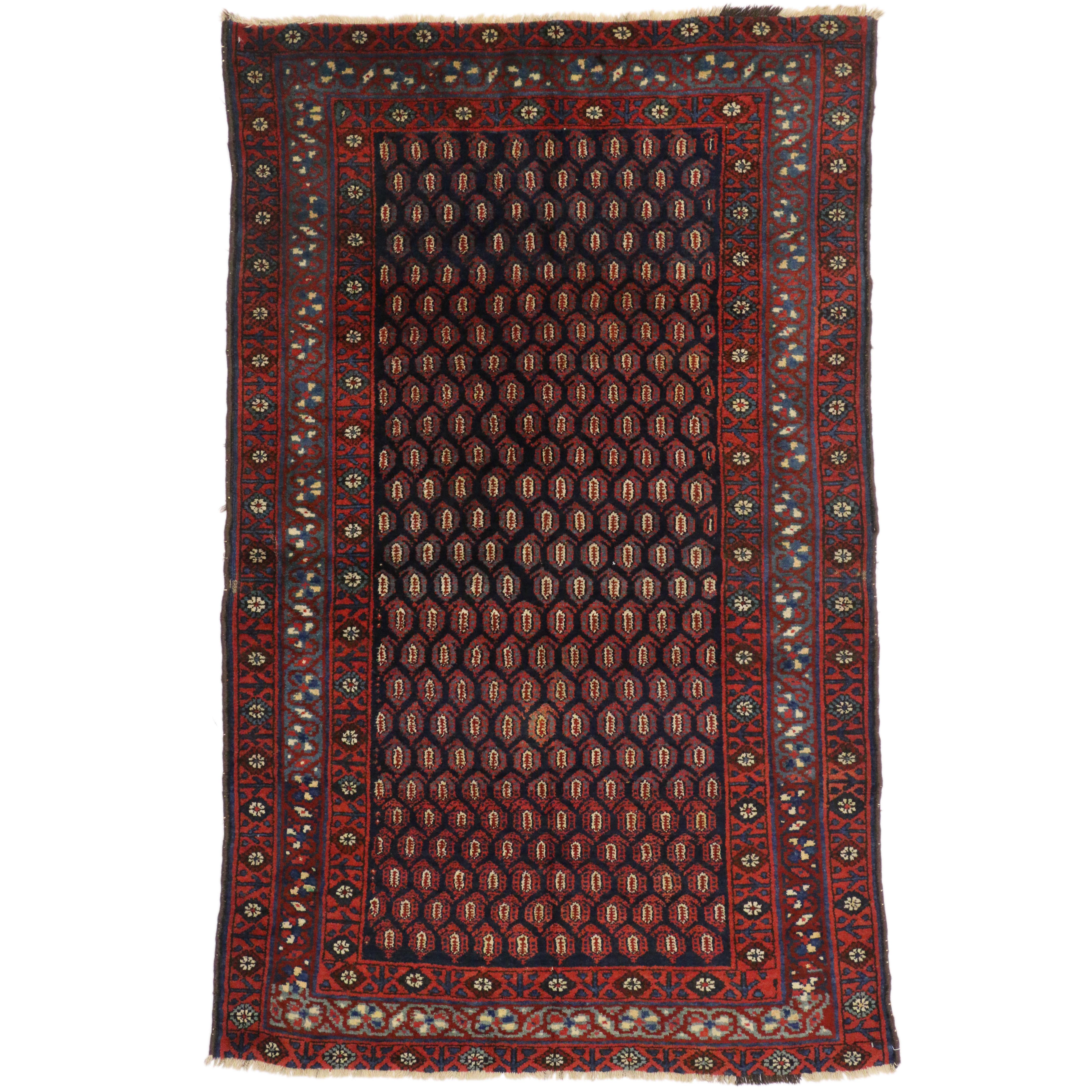 Tribal Style Vintage Persian Gashgai Prayer Rug, Kashgai Qashqai ...
