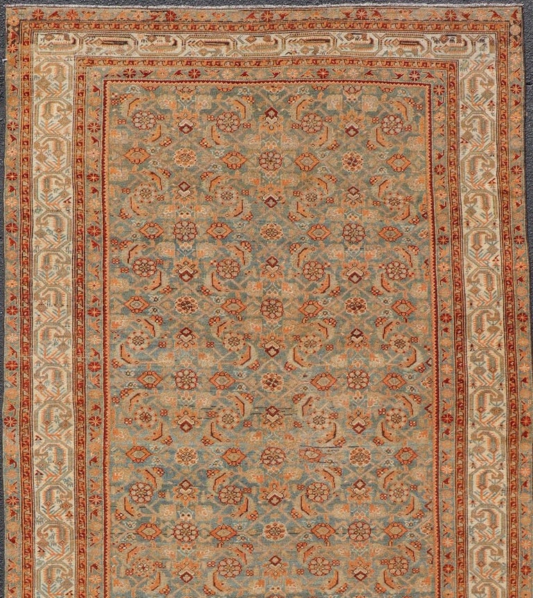 Antique Persian Kurdish Gallery Rug with All-Over Geometric Design For ...