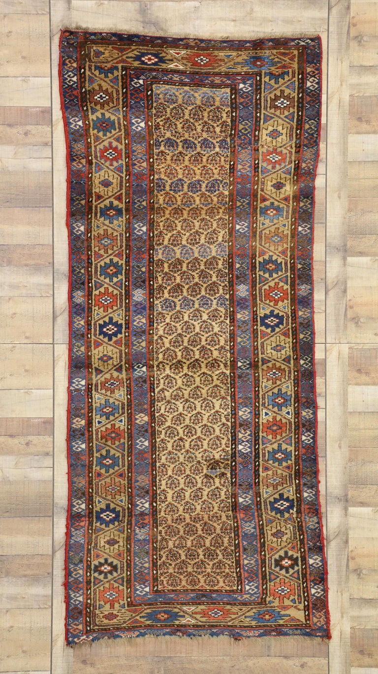 Antique Persian Kurdish Runner, Tribal Hallway Runner For Sale at 1stDibs
