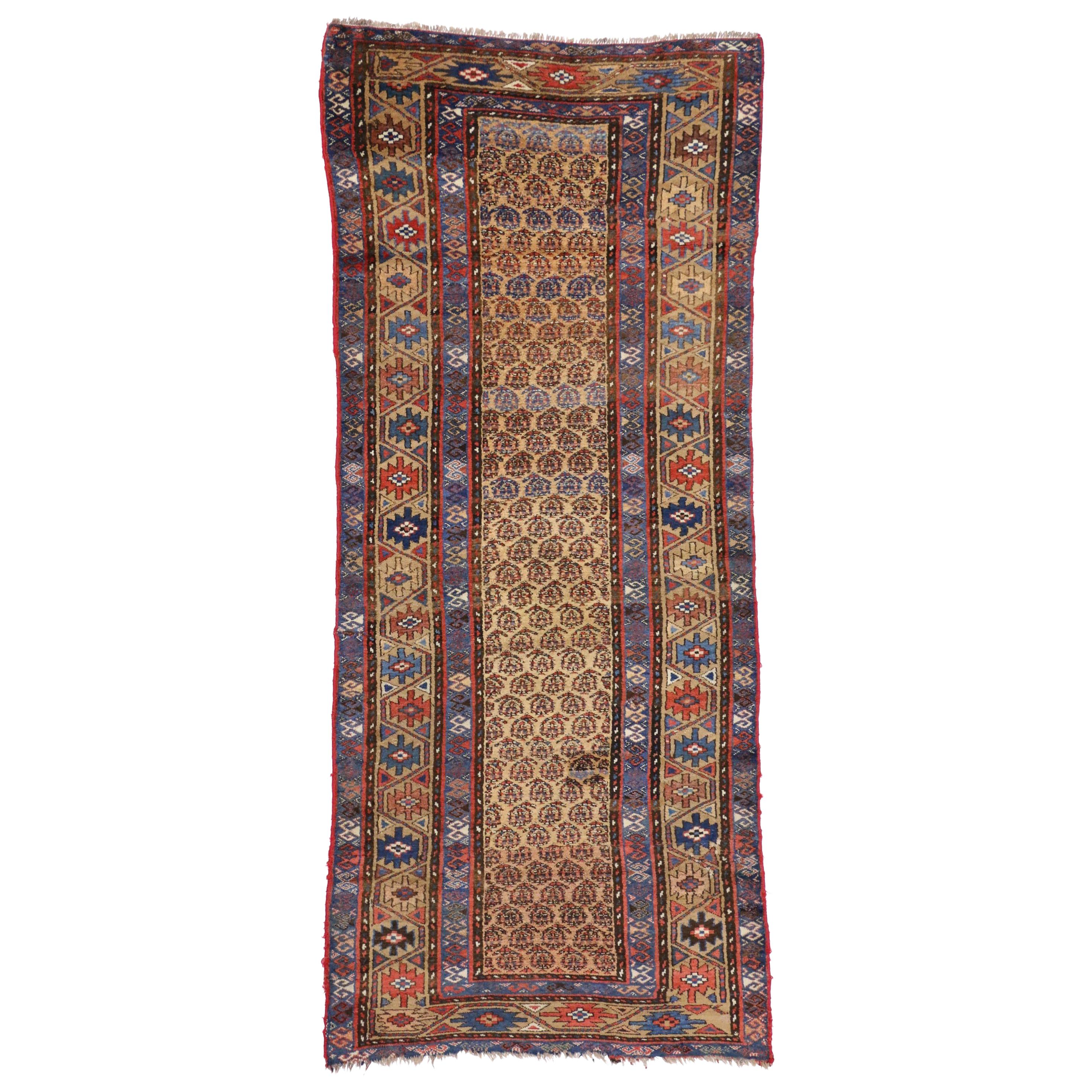 Antique Persian Kurdish Hallway Runner with Tribal Style For Sale at ...