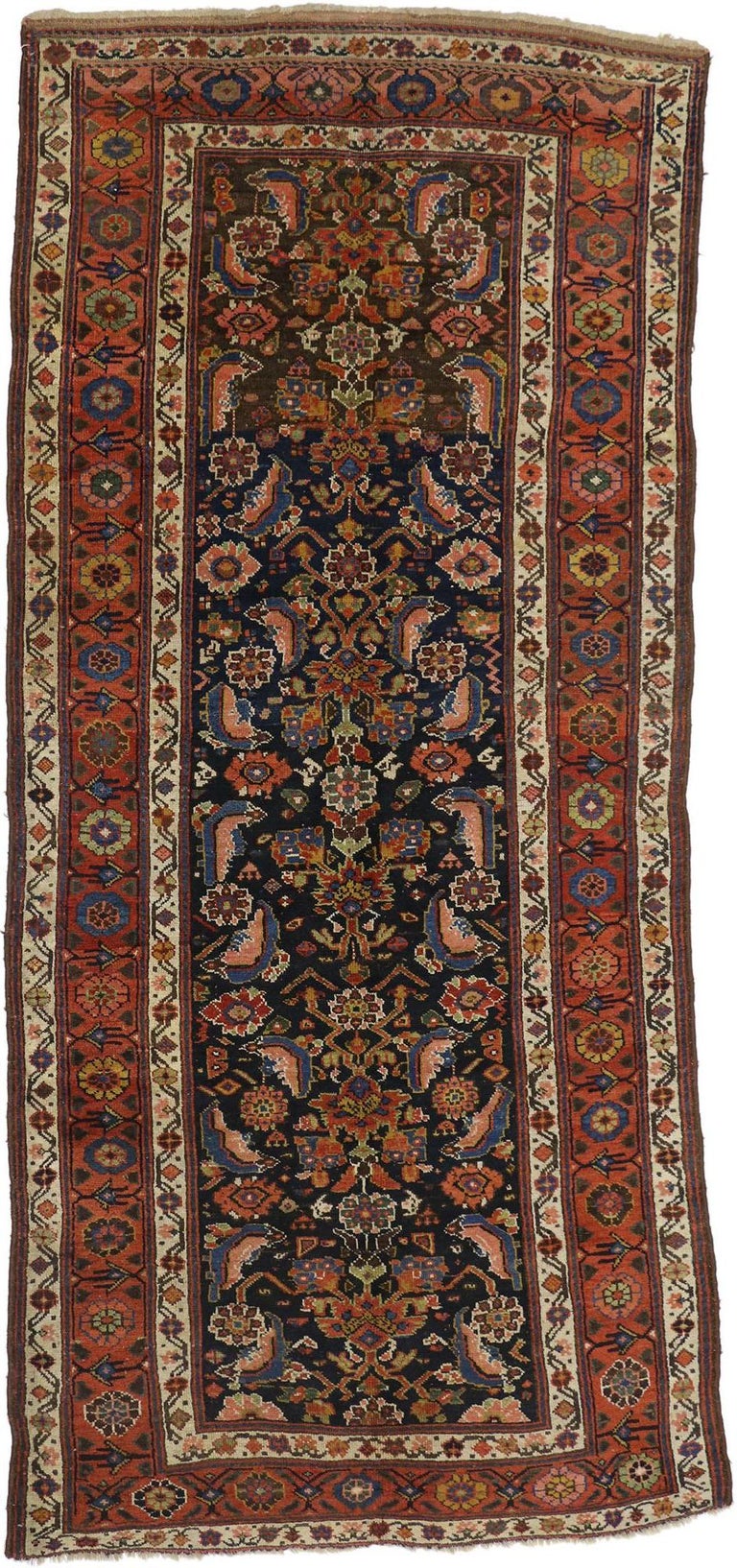 Antique Persian Kurdish Hallway Runner with Rustic Artisan Modern Style ...