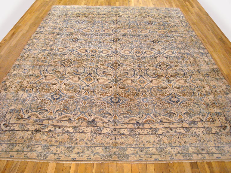 Antique Persian Lavar Oriental Carpet, in Room Size, with a Repeating ...