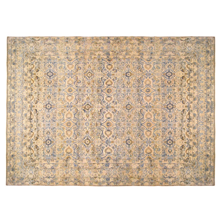 Antique Persian Lavar Oriental Carpet, in Room Size, with a Repeating ...