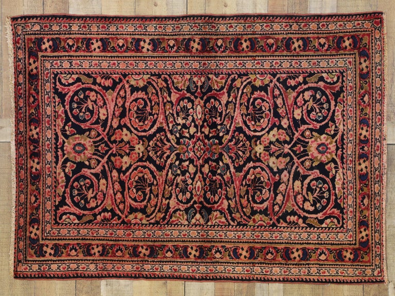 Antique Persian Lilihan Rug with Baroque Renaissance Style, Pink ...
