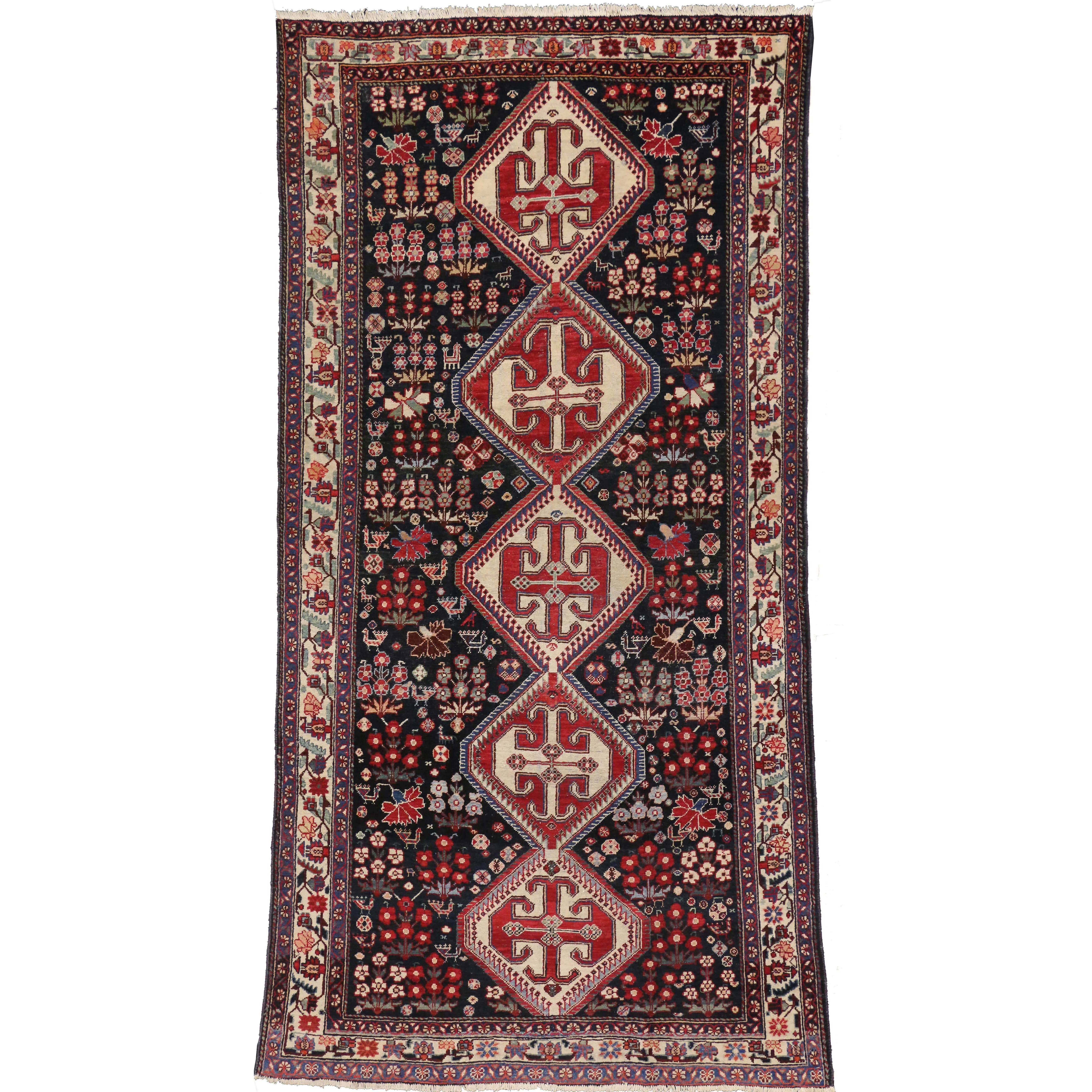 Antique Persian Rug Saisan Style with Unique Geometric Patterns, circa ...