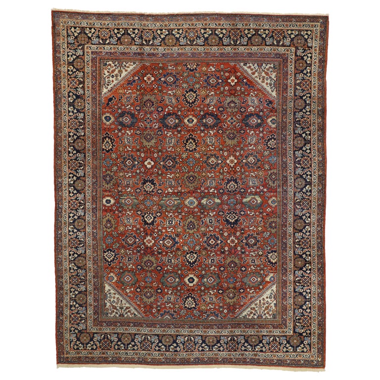 Antique Persian Mahal Area Rug with Federal and American Colonial Style ...
