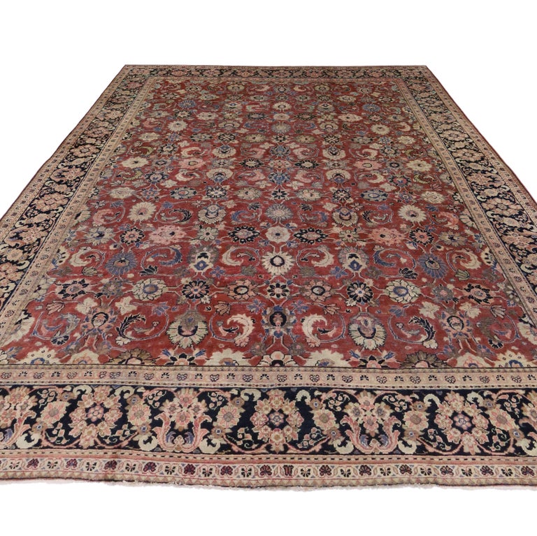 Vintage Persian Mahal Area Rug with Traditional Colonial and Federal ...