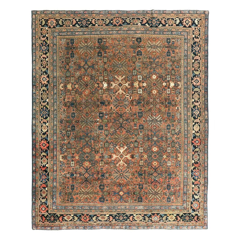 Antique Persian Mahal Rug All-Over Design For Sale at 1stDibs