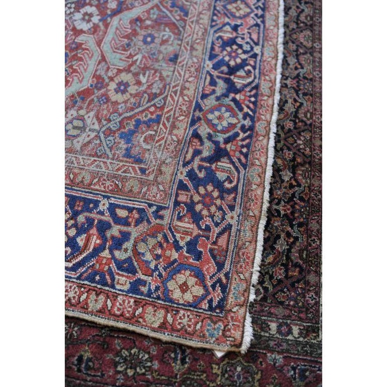 Antique Persian Mahal Rug with Geometric Flower Pattern, circa 1925 ...