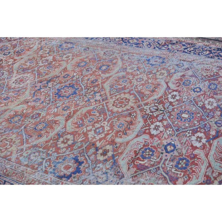 Antique Persian Mahal Rug with Geometric Flower Pattern, circa 1925 ...