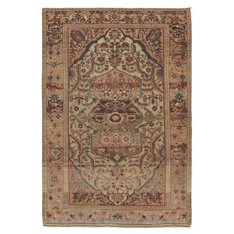Antique Persian Malayer Area Rug 4'6 x 6'5 For Sale at 1stDibs