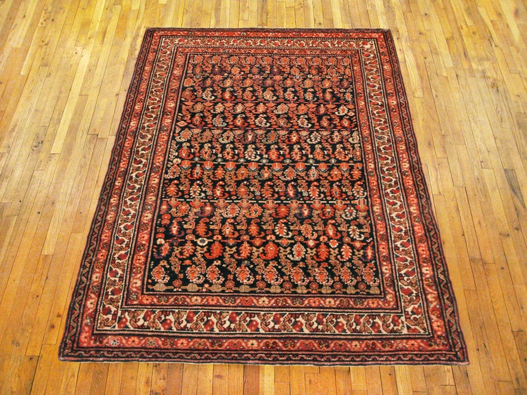 Antique Persian Malayer Oriental Rug, in Small Size, W/ Paisley Design ...