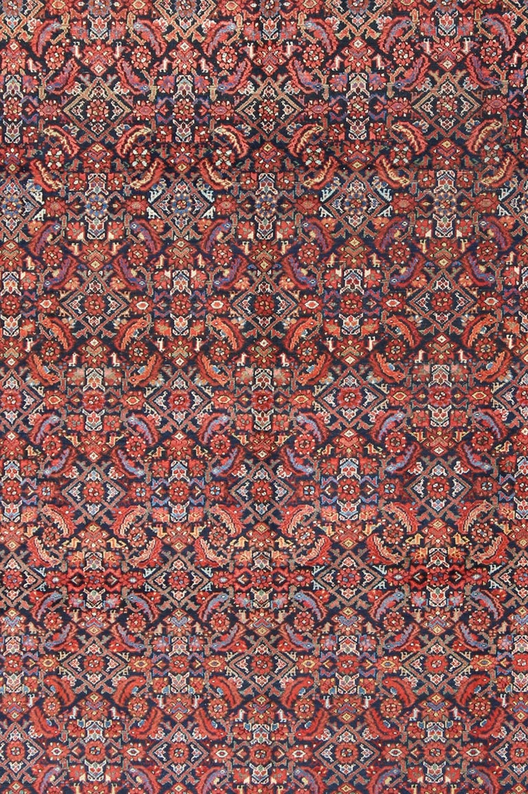 Antique Persian Malayer Rug with All over Herati Design in Shades of ...