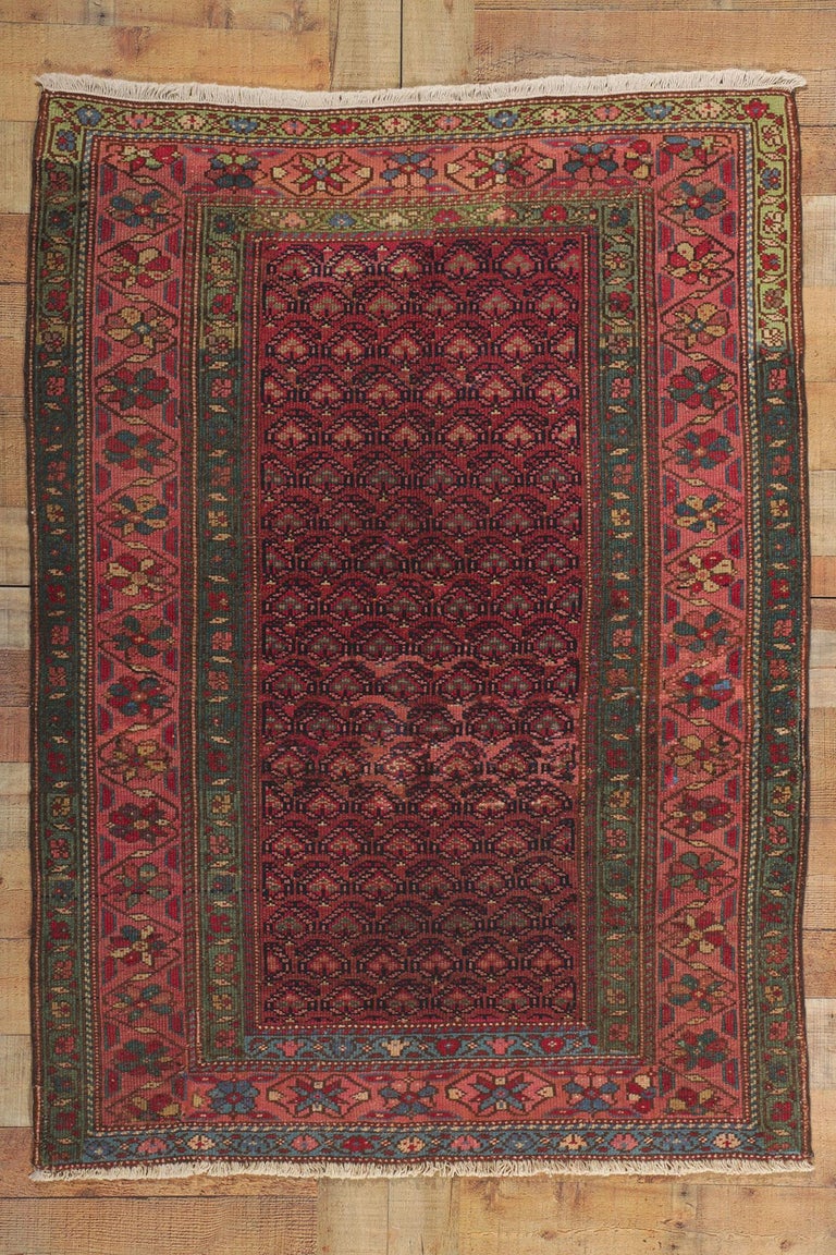 Antique Persian Malayer Rug with Boteh Pattern For Sale at 1stDibs
