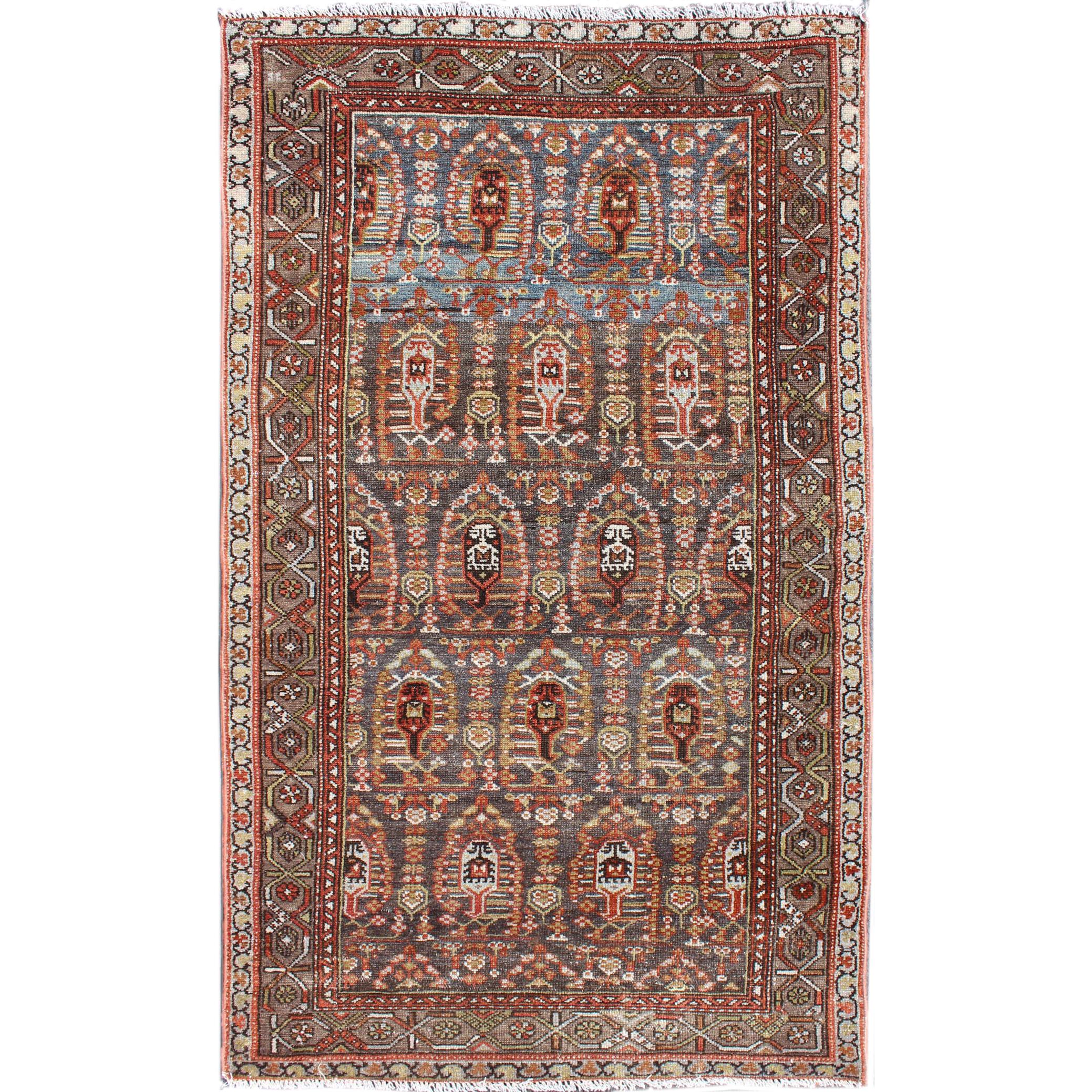 Blue Colored Large Antique Persian Malayer Rug with All-Over Design For ...